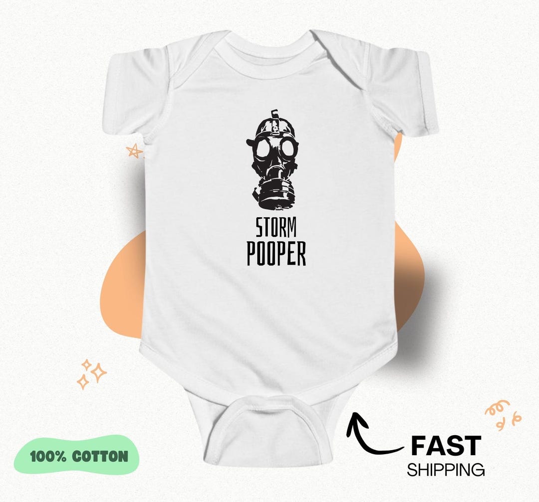 Storm Pooper Baby Onesie - Funny Star Wars Baby Outfit, Cute Newborn ...