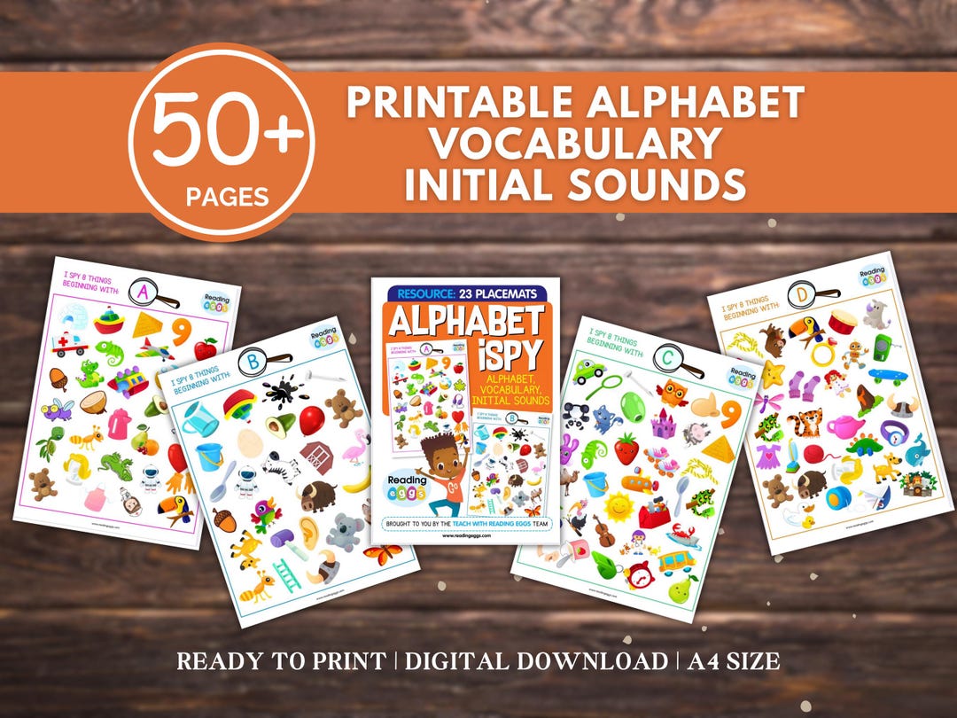 Alphabet I Spy Game Printable: Letter Recognition A4 Activity (PDF ...