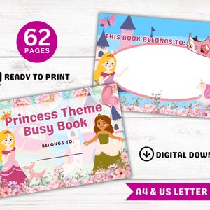 Princess Busy Book for Kids – Printable Preschool Learning Activities ...