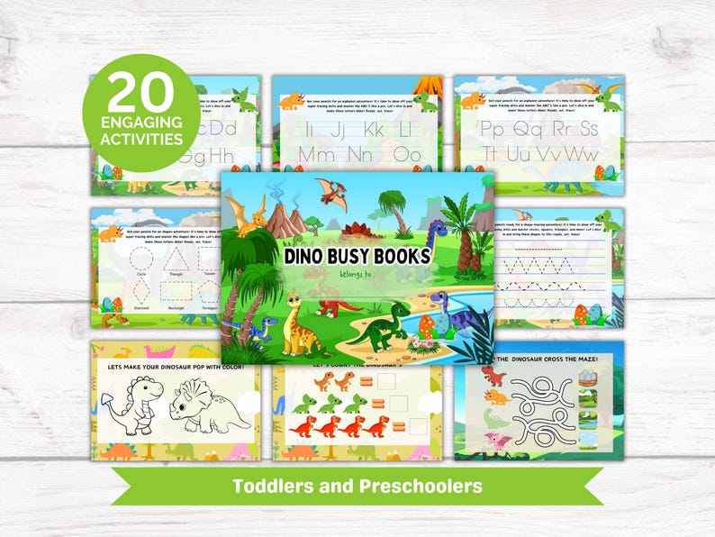 Dino Busy Book – Printable Dinosaur Learning Activities for Toddlers ...