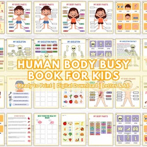 Montessori Human Body Busy Book Printable – Preschool Anatomy Learning ...