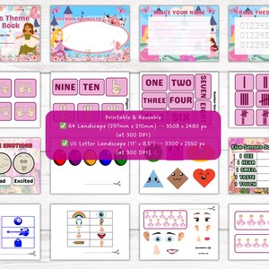 Princess Busy Book for Kids – Printable Preschool Learning Activities ...