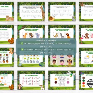 Jungle Adventure Busy Book Printable | Toddler & Preschool Learning ...