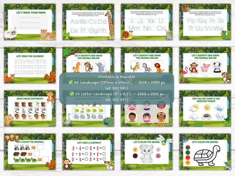 Jungle Adventure Busy Book Printable | Toddler & Preschool Learning ...
