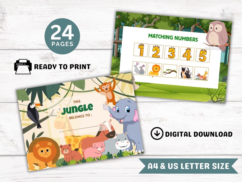 Jungle Adventure Busy Book Printable | Toddler & Preschool Learning ...