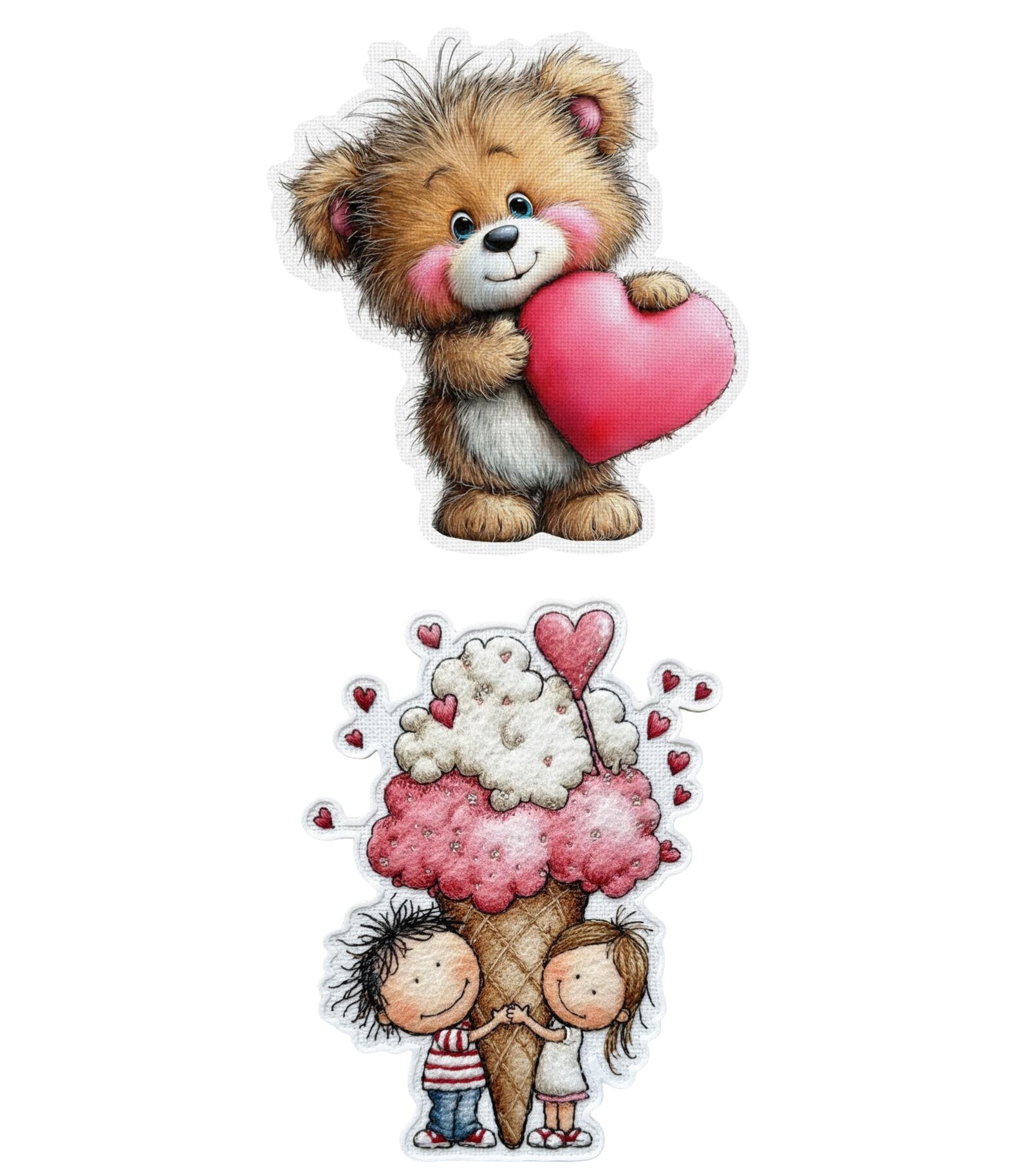Teddy Bear Valentine Clipart Bundle | Cute Love Bears | PNG, SVG ...