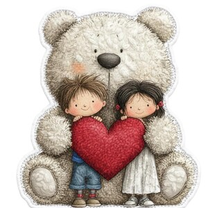 Teddy Bear Valentine Clipart Bundle | Cute Love Bears | PNG, SVG ...