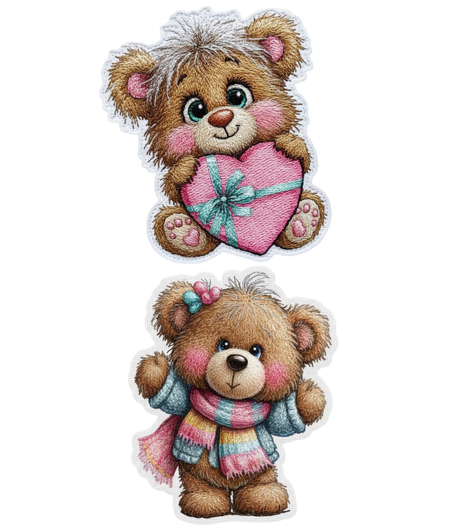 Teddy Bear Valentine Clipart Bundle | Cute Love Bears | PNG, SVG ...