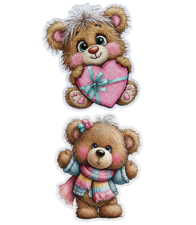 Teddy Bear Valentine Clipart Bundle | Cute Love Bears | PNG, SVG ...