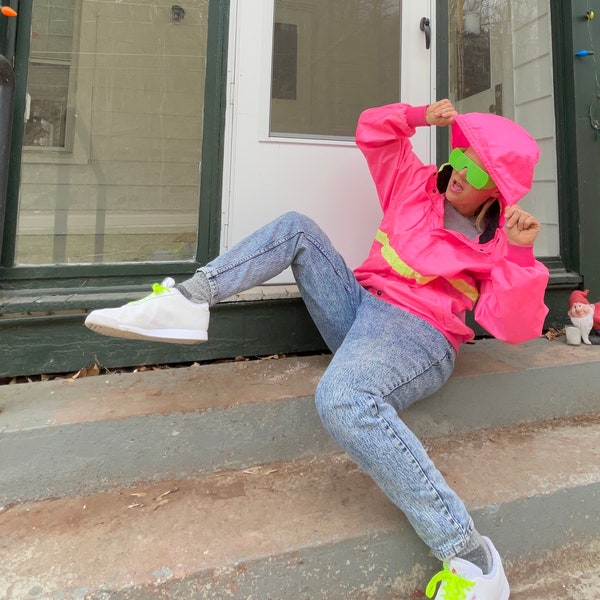 Neon Windbreaker - Etsy