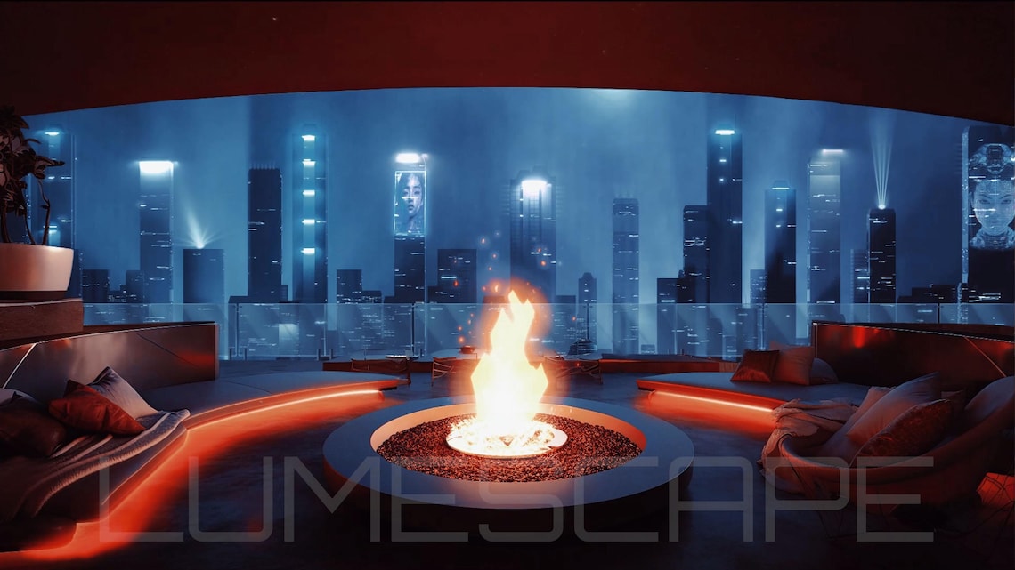 Cozy Living Room Animated Background | Glow Lighting Effects | 1080 HD ...