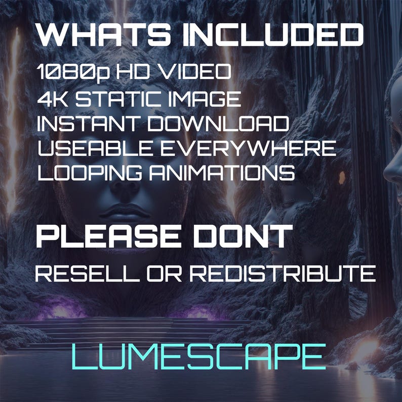 Futuristic Stone Goddess Altar Animated Background, Light Beams ...