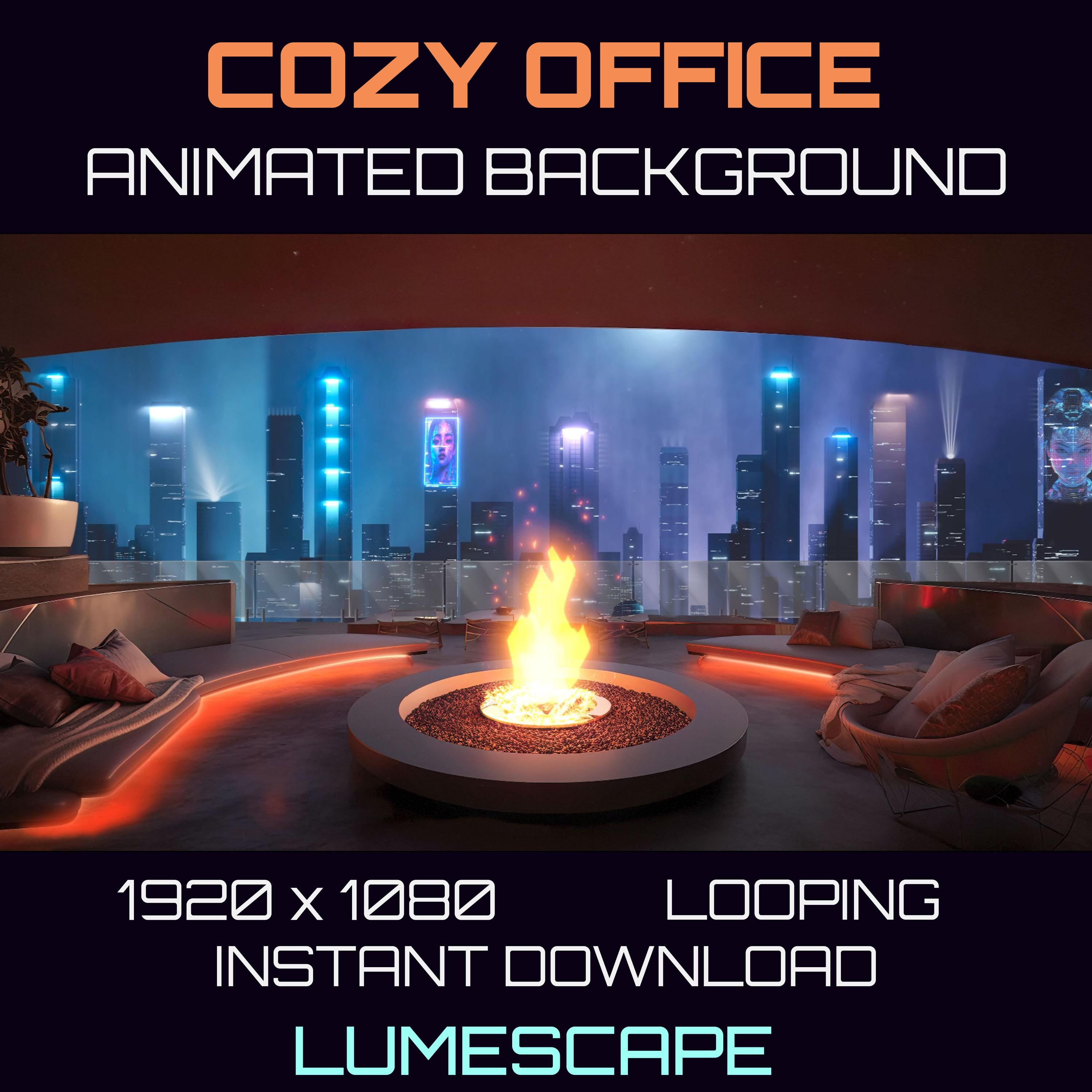 Cozy Living Room Animated Background | Glow Lighting Effects | 1080 HD ...
