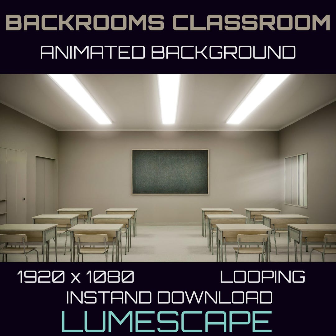 The Backrooms Classroom Animated Background, Animation Effects | 1080 ...