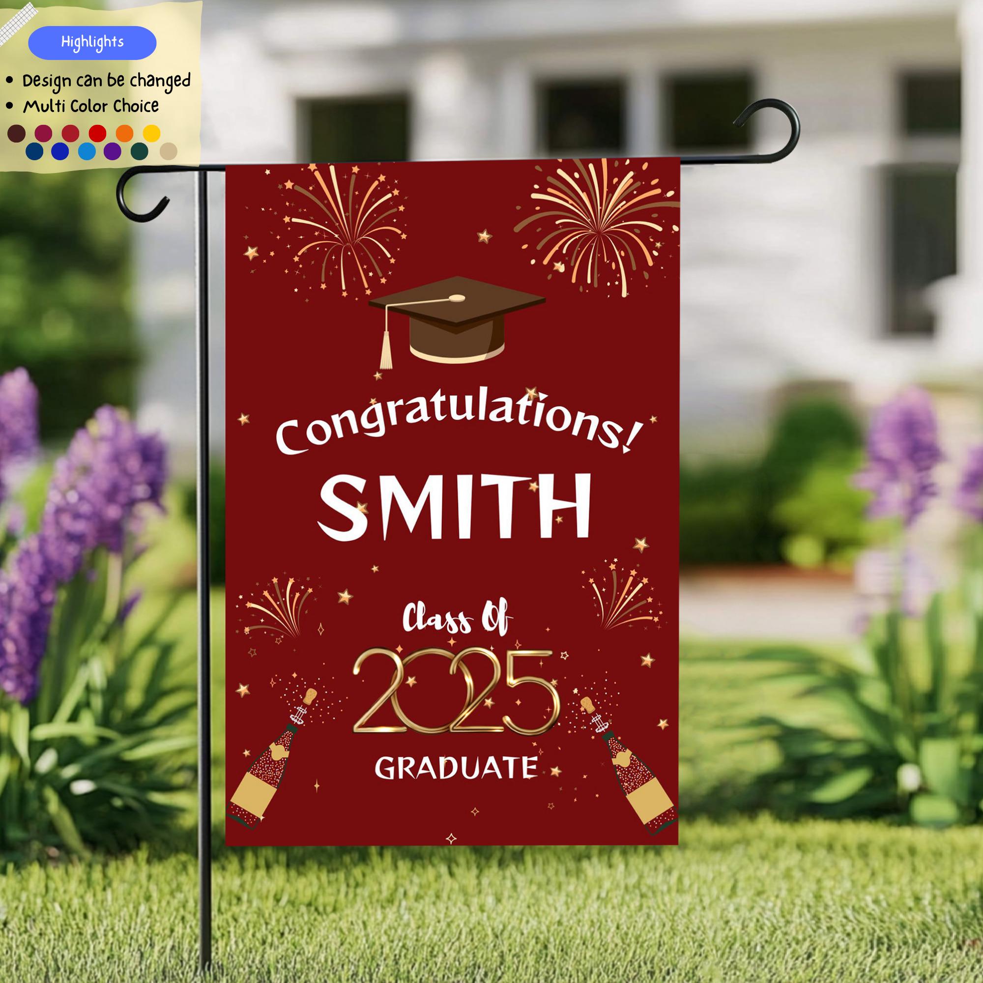 Custom Graduation Flag | Graduate Yard Sign | College Grad Flag ...