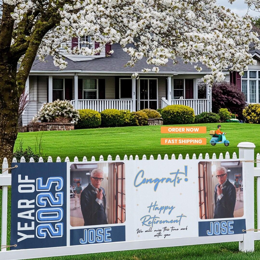 Personalized Retirement Party Banner: Minimalist Celebration Decor - Etsy
