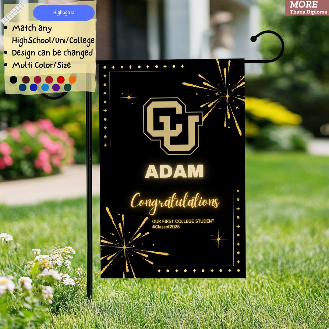 Custom Graduation Flag | Graduate Yard Sign | College Grad Flag | Class ...