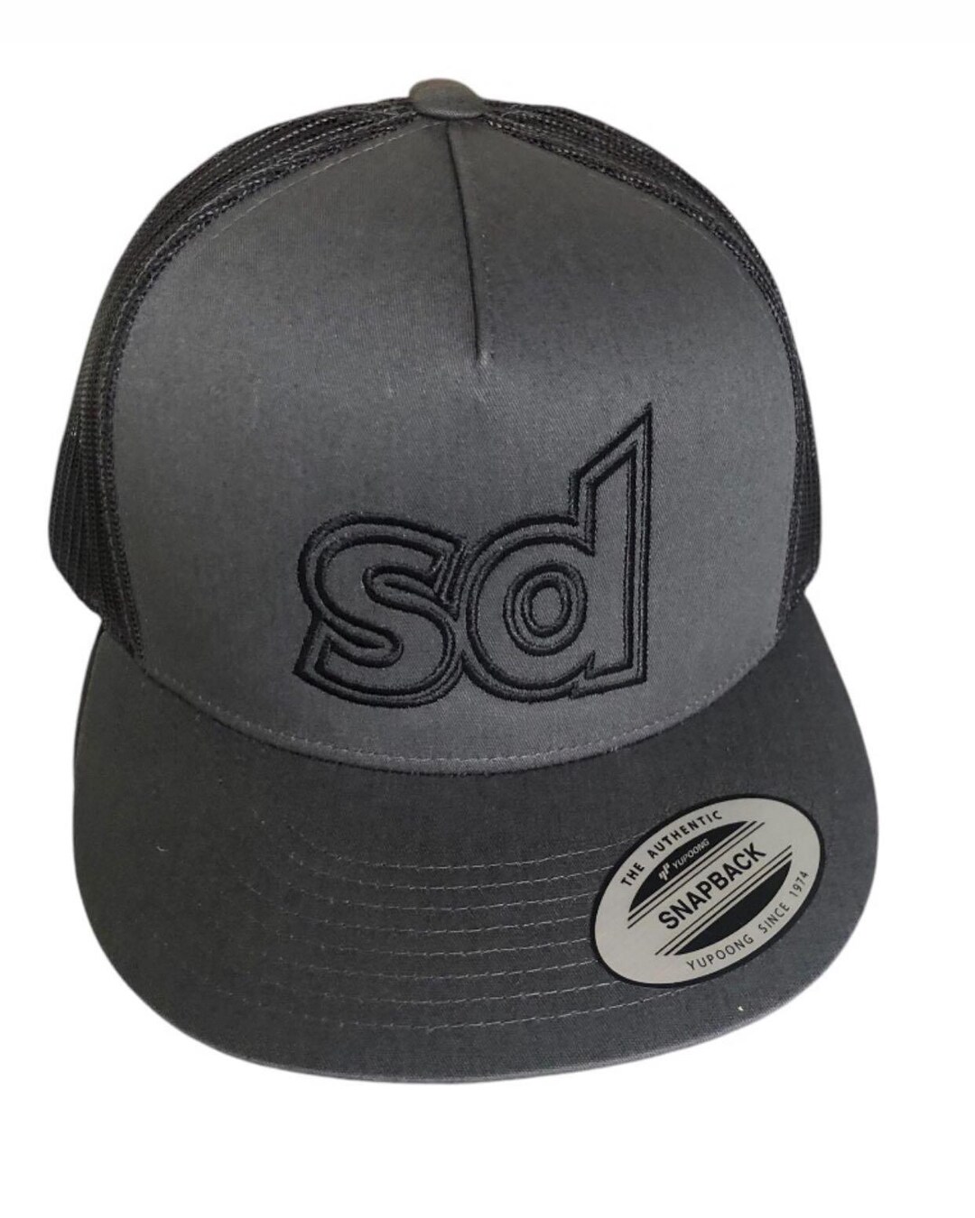 Black and Grey Sd Snapback Hat - Etsy