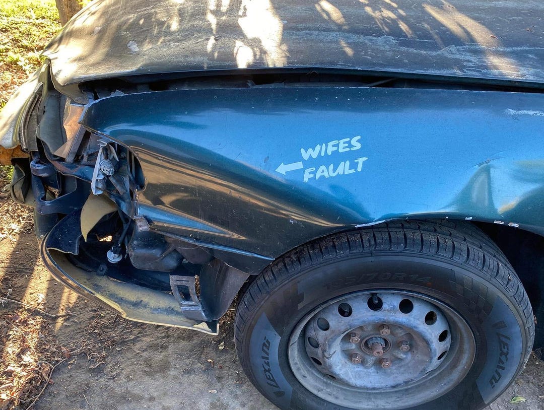 Funny Car Dent Decal: Sarcastic Bumper Sticker - Damage Cover Up - Etsy