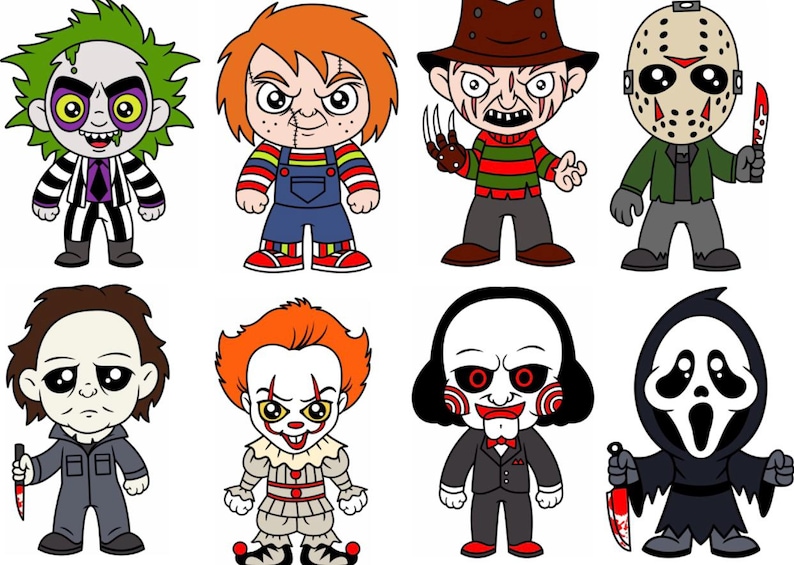 Spooky Horror Sticker Pack - Decals for Laptop, Water Bottle, Planner ...