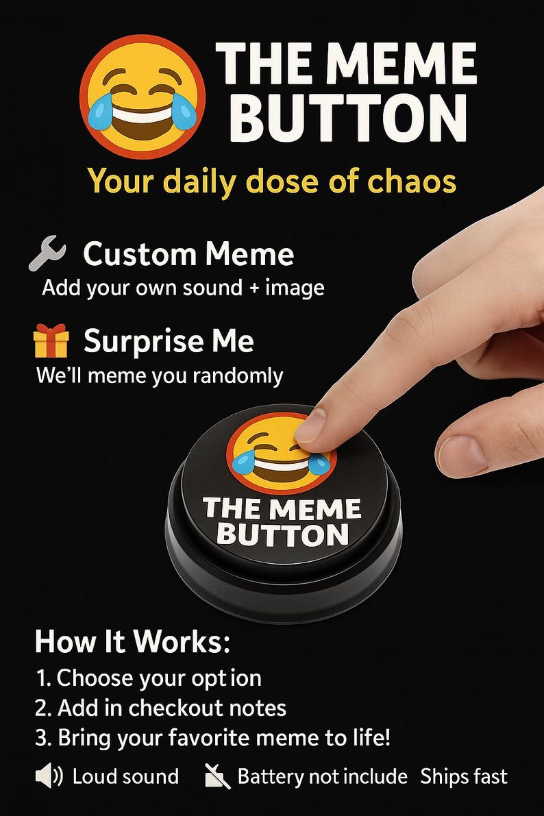 Custom Meme Button – Funny Sound Button With Viral Audio | Custom or ...