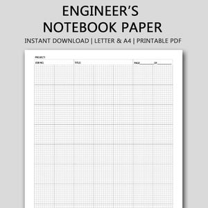 Engineering Grid Paper, Printable, Graph Paper, , Squared Paper ...