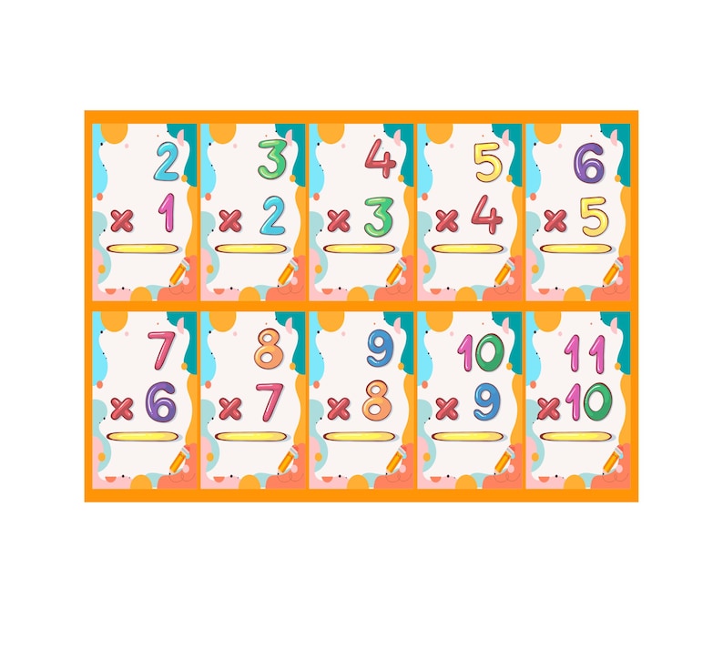Printable Multiplication Flashcards for Kids |homeschool Learning Times ...