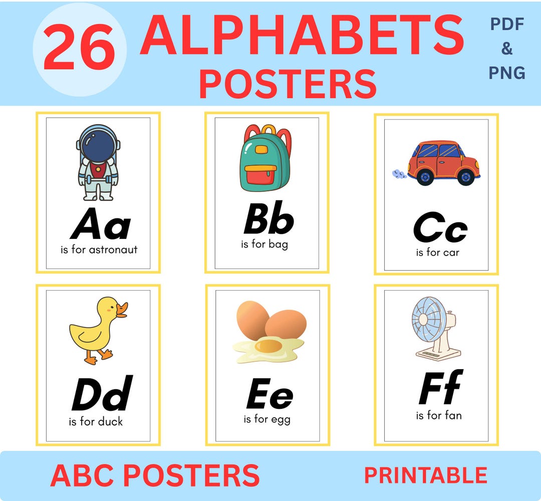 Alphabet Posters |classroom Decor| Homeschool Learning | Classroom ...