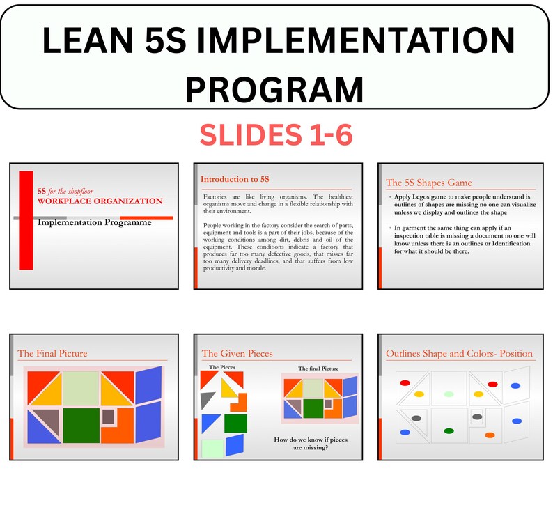5S Implementaion Program |lean 5S for Manufacturing| 5S for Office ...