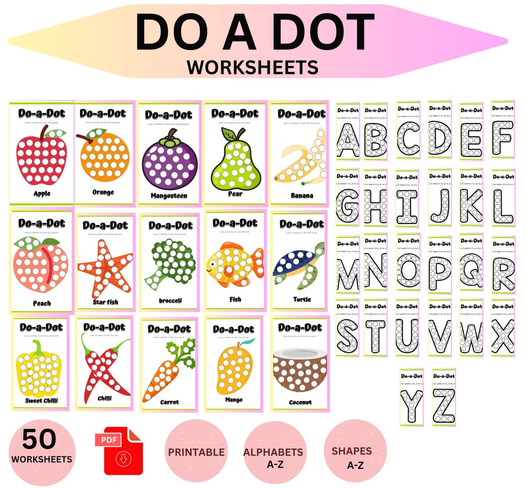 Do A DOT Alphabet Printable Worksheets |toddlers |activity for Kids ...