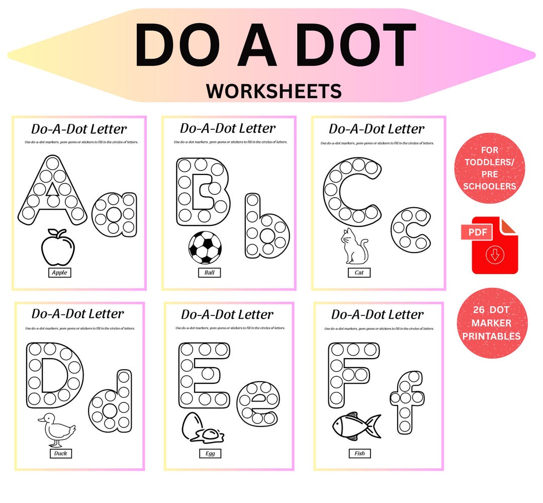 Do A DOT Alphabet Printable Worksheets |toddlers |activity for Kids ...