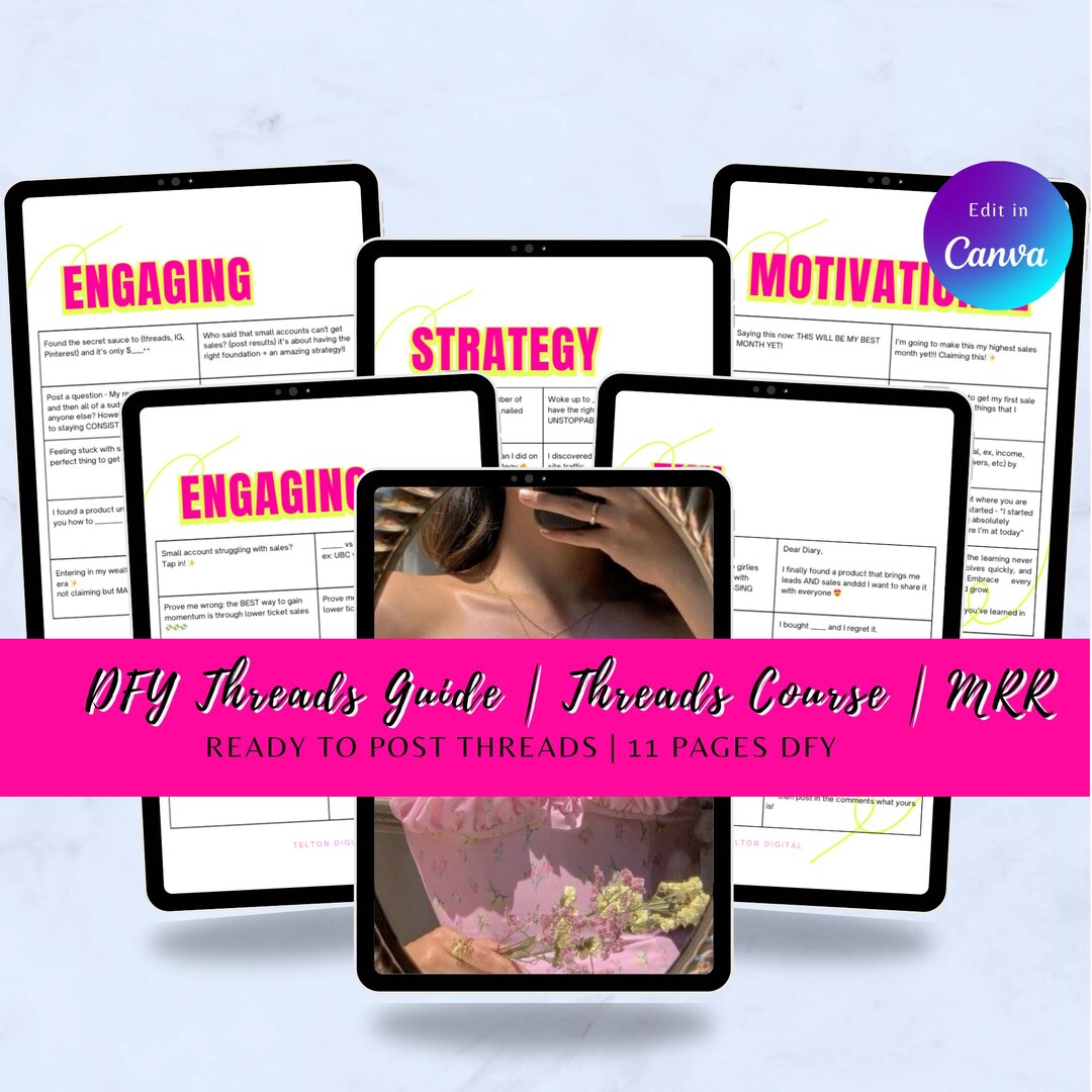 DFY Threads Guide | Threads Course | MRR - Etsy