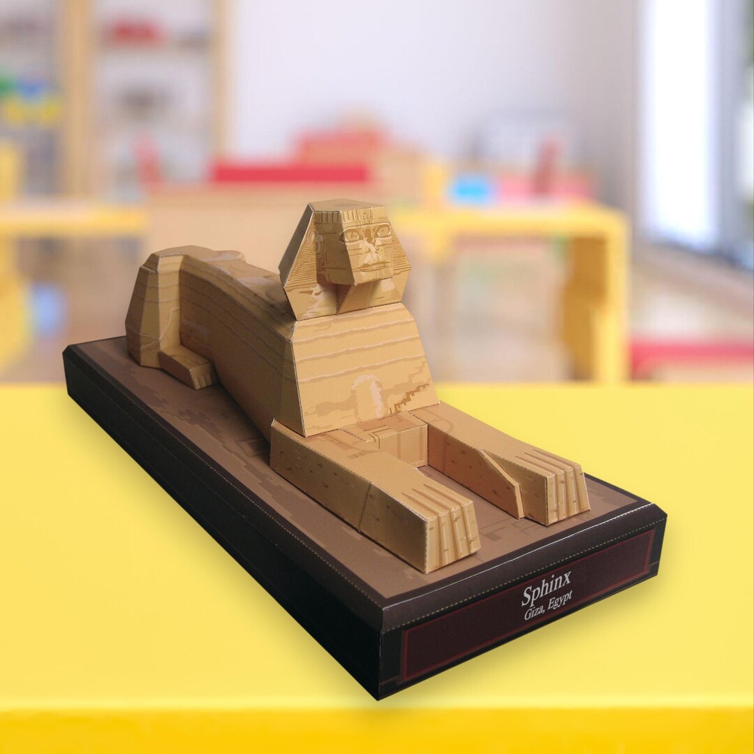 Papercraft Building of an Egyptian Sphinx, Egyptian Sphinx to Cut Out ...