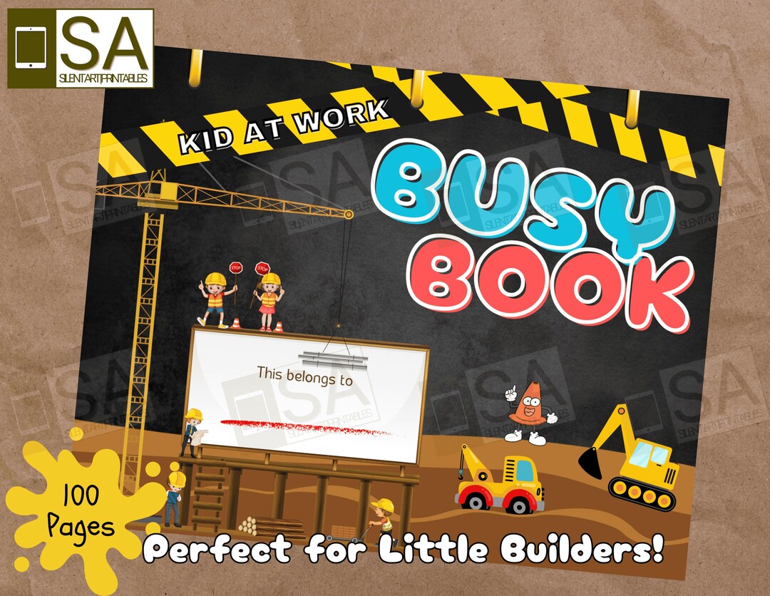 Construction-themed Busy Book for Early Learners or Preschoolers ...