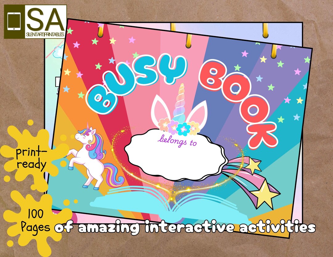 Unicorn-rainbow World-themed Busy Book for Early Learners or ...