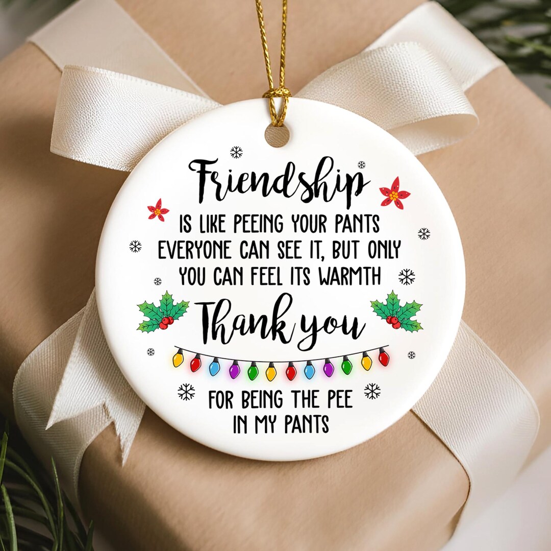 Friendship is Like Peeing Your Pants Ornament, Funny Friendship ...