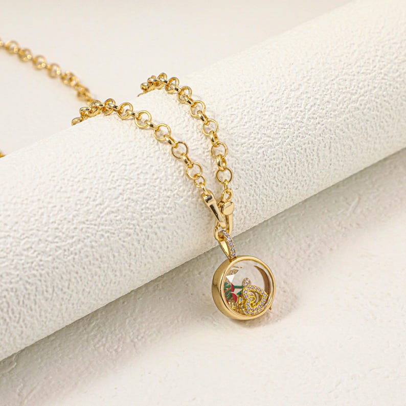 Clear Glass Floating Locket,diy Accessories Memory Box,gold Vintage ...