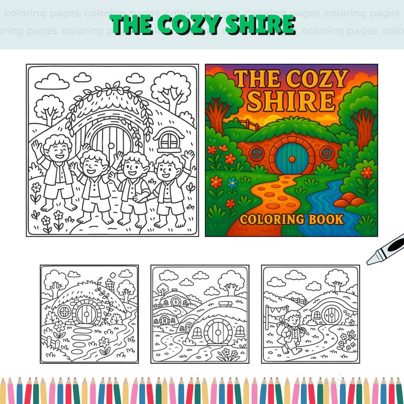 The Cozy Shire: Magical Coloring Pages of Hobbit Life Coloring Pages ...
