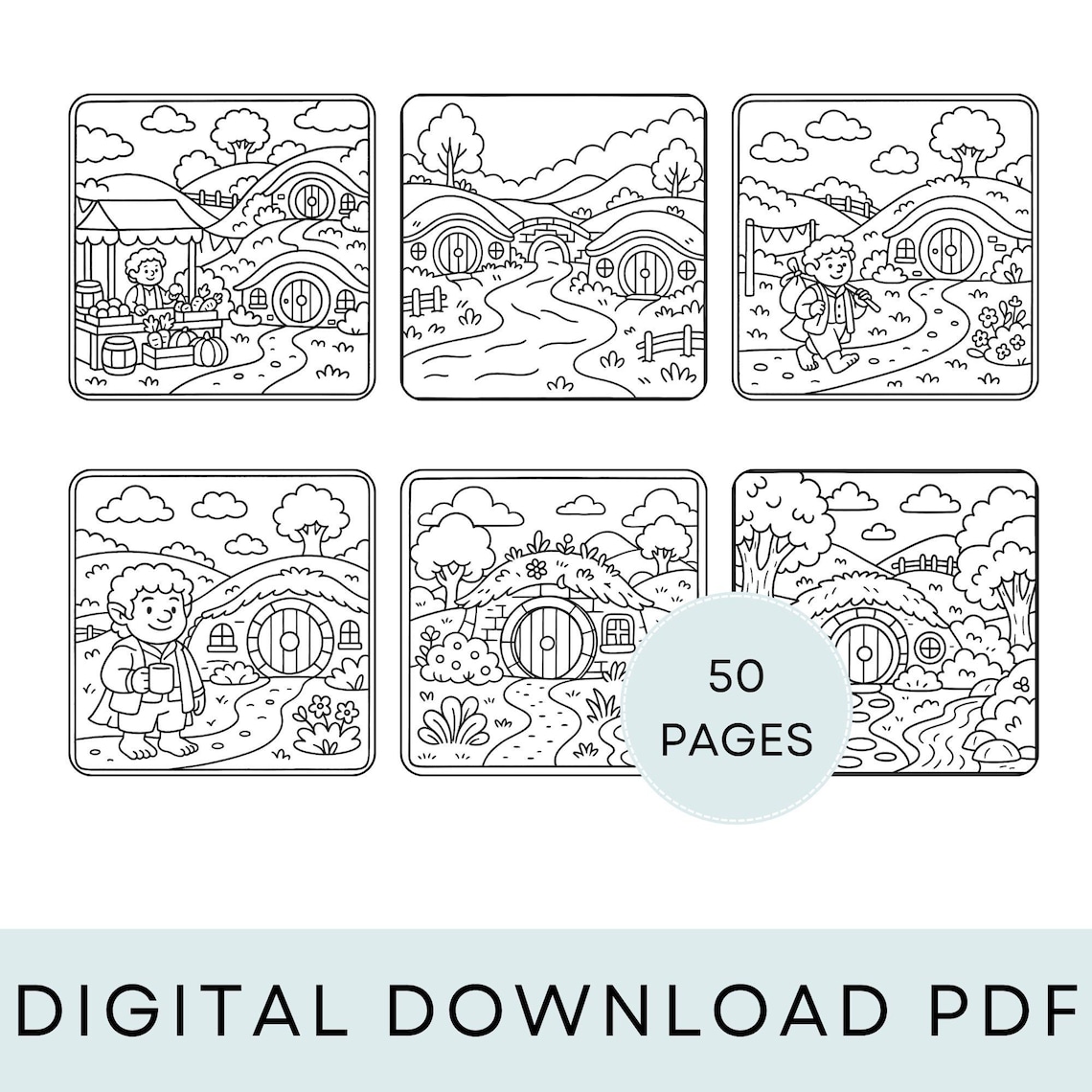 The Cozy Shire: Magical Coloring Pages of Hobbit Life Coloring Pages ...