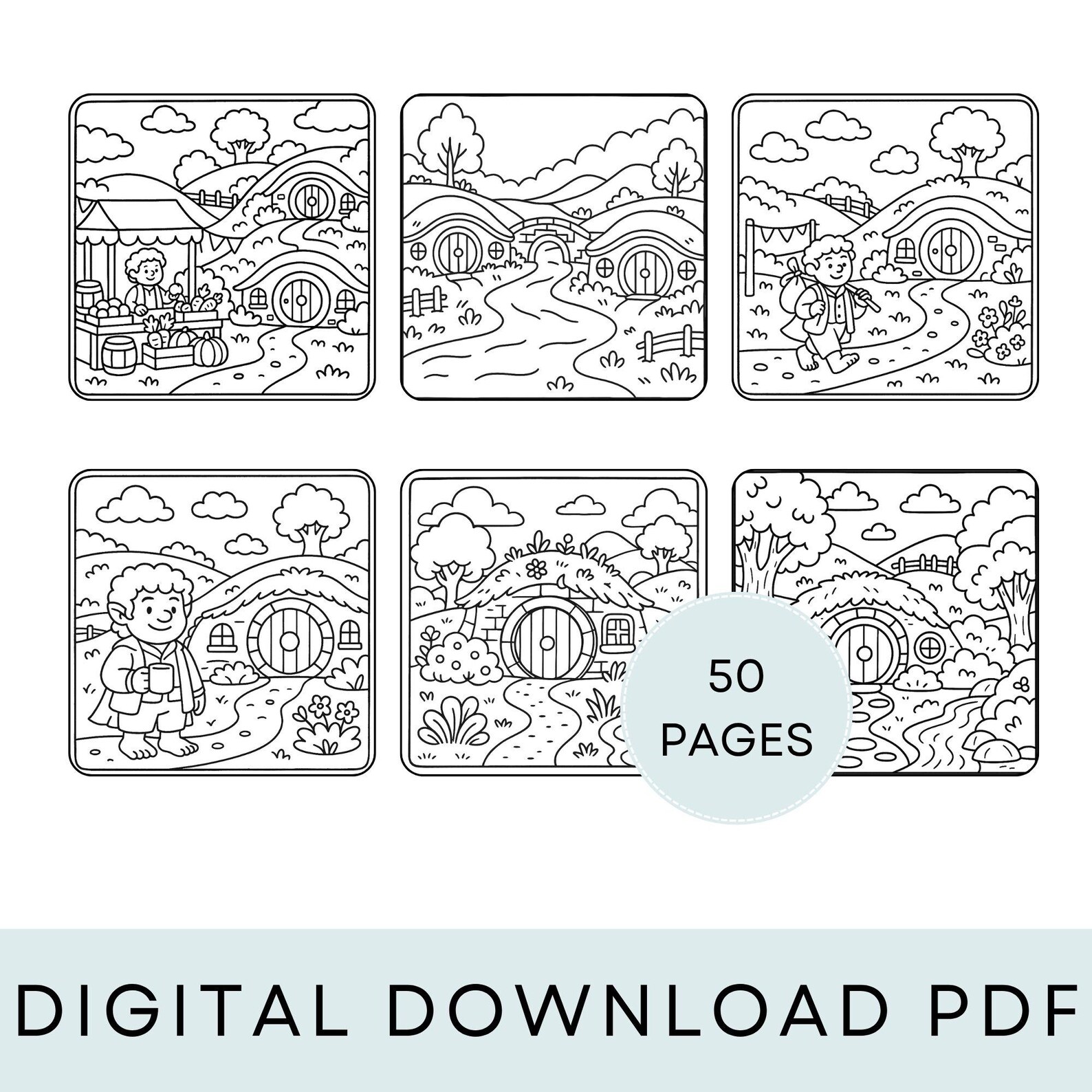 The Cozy Shire: Magical Coloring Pages of Hobbit Life Coloring Pages ...