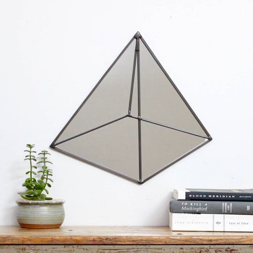 Cube Wall Mirror Square 3 Dimensional Geometric Handmade Wall - Etsy