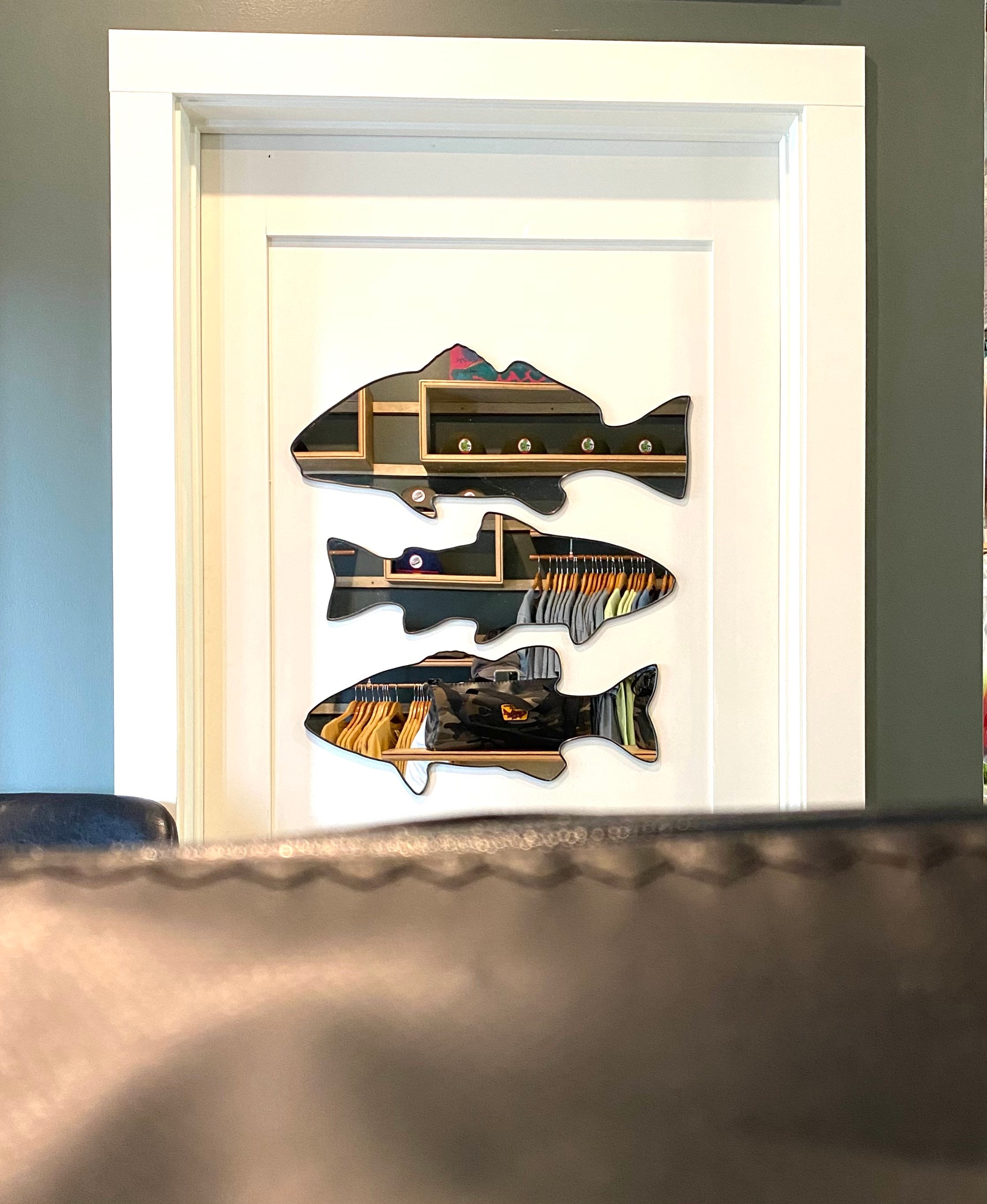 Smallmouth Bass Mirror / Handmade Wall Mirror Art Shape Outline Fly ...