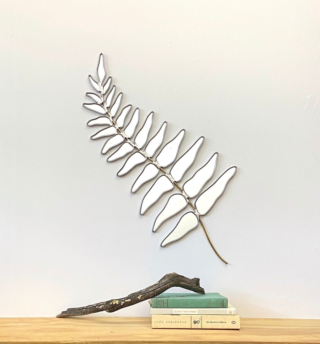 Fern Shaped Wall Mirror Organic Handmade Wall Mirror Plant Wall Art ...