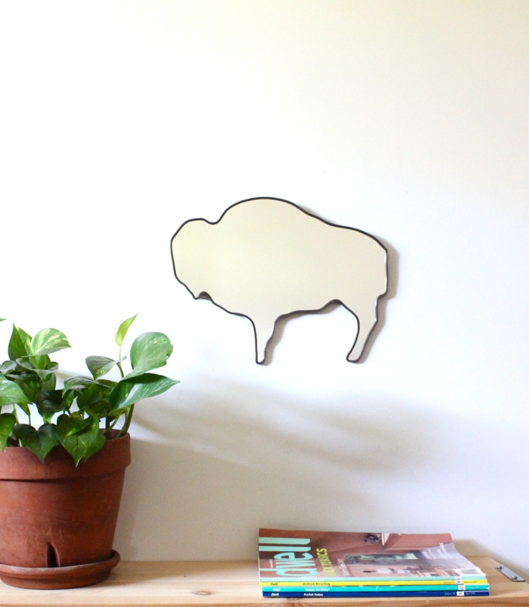 Buffalo Mirror Bison Wall Mirror Wall Art Cabin Hunting Lodge Decor ...