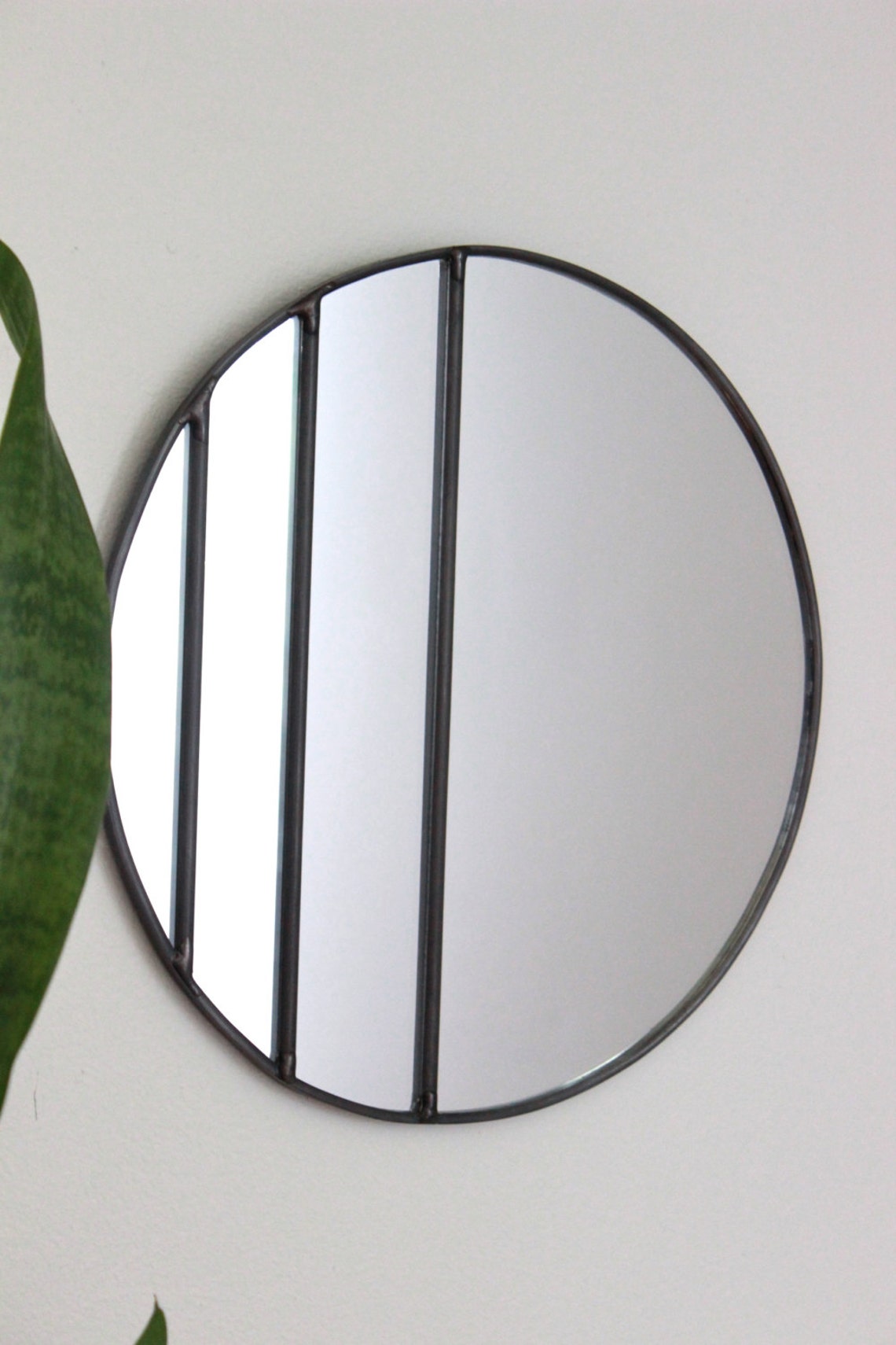 Circle Mirror Handmade Leaded Wall Mirror Round Mirror Oval - Etsy