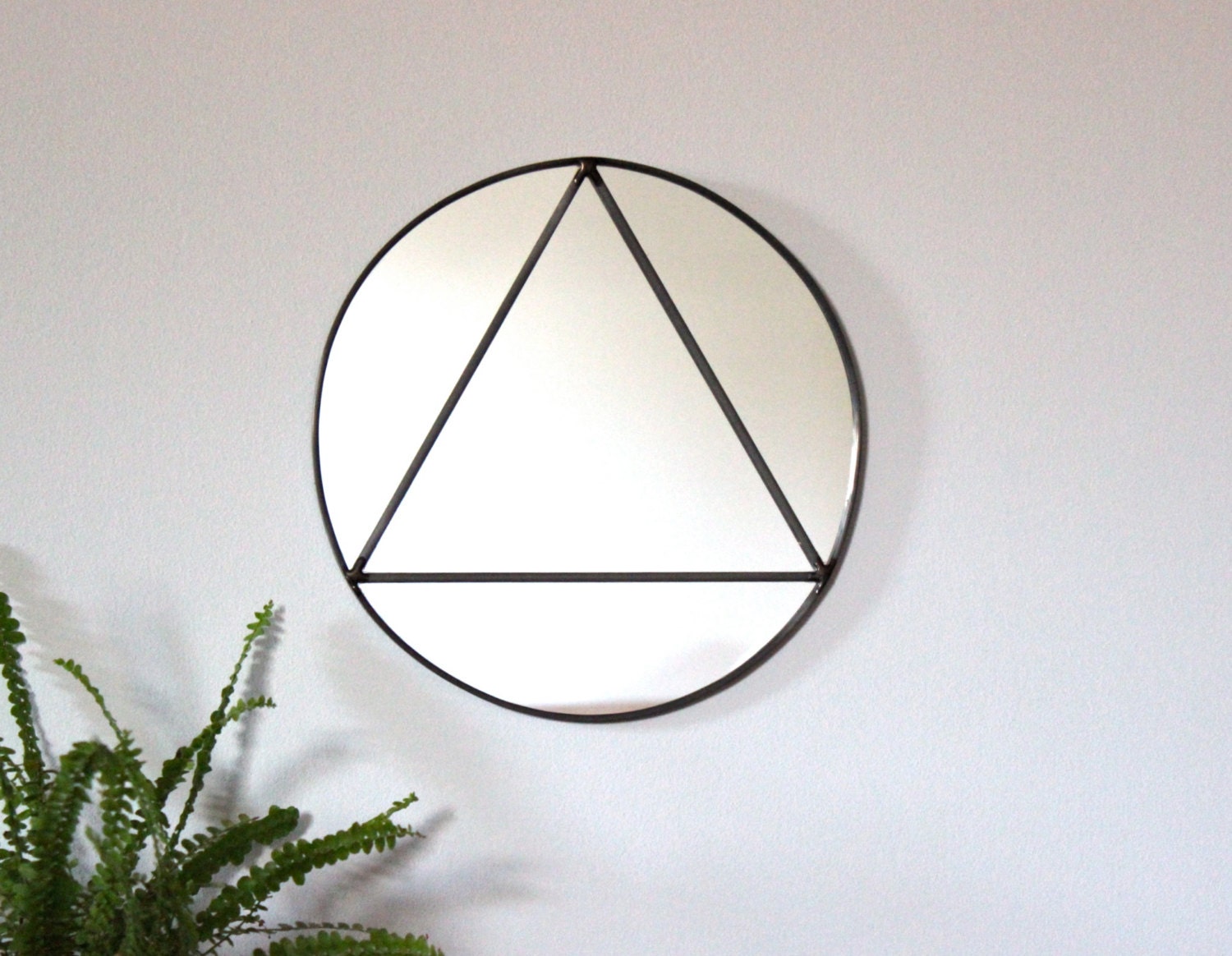 Circle Triangle Wall Mirror Geometric / Handmade Wall Mirror - Etsy