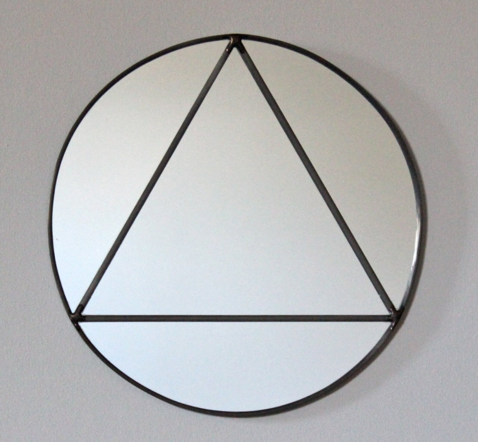 Circle Triangle Wall Mirror Geometric / Handmade Wall Mirror - Etsy