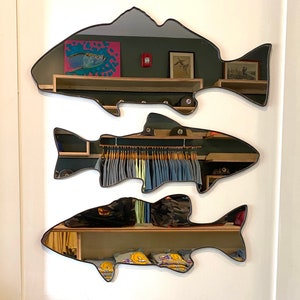 Smallmouth Bass Mirror / Handmade Wall Mirror Art Shape Outline Fly ...