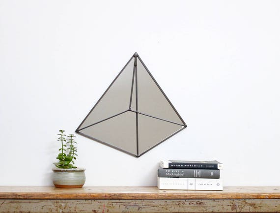 Pyramid Wall Mirror Triangle 3 Dimensional Geometric Handmade - Etsy