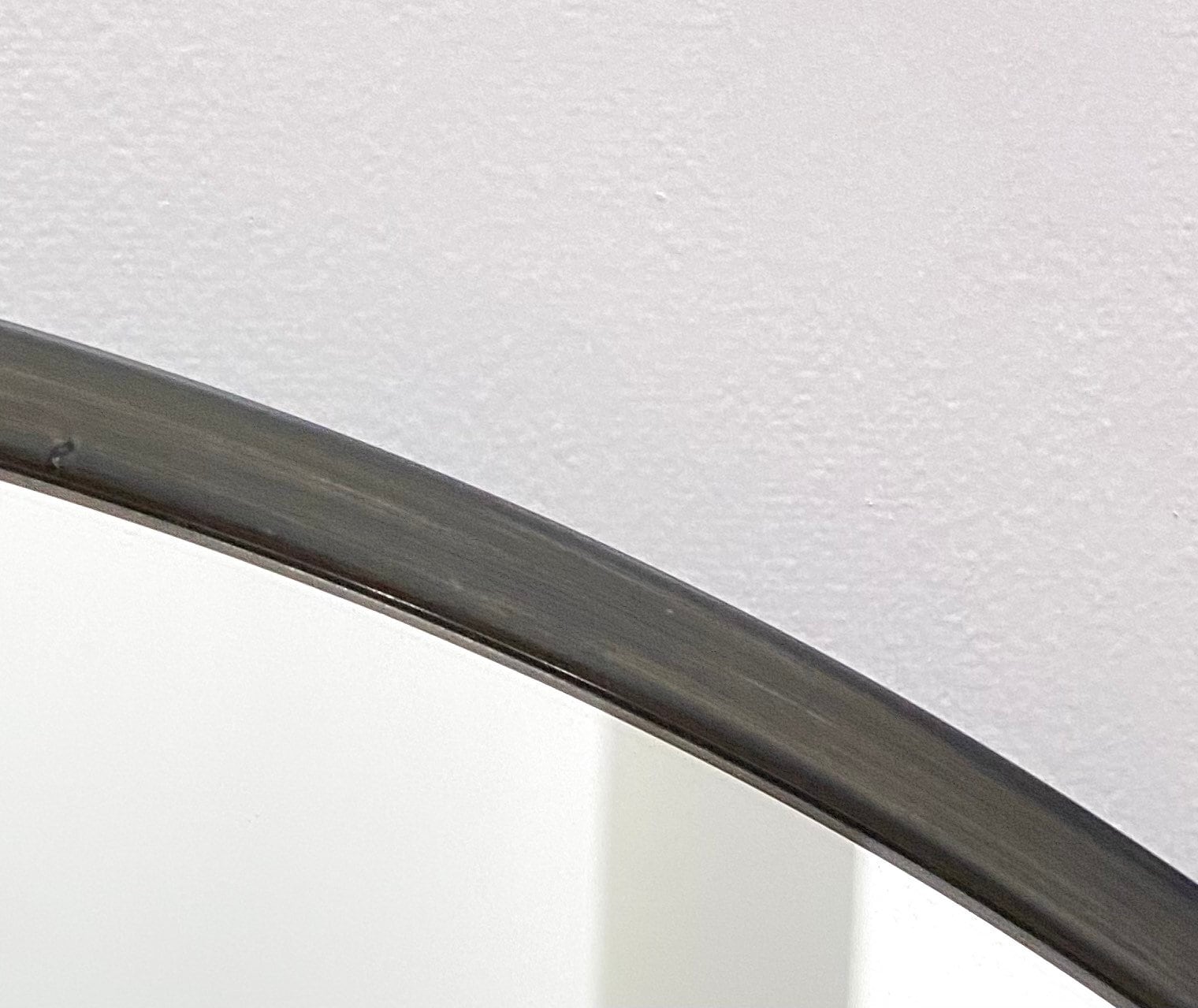 Half Circle Mirror Gray Border Handmade Wall Mirror Round | Etsy